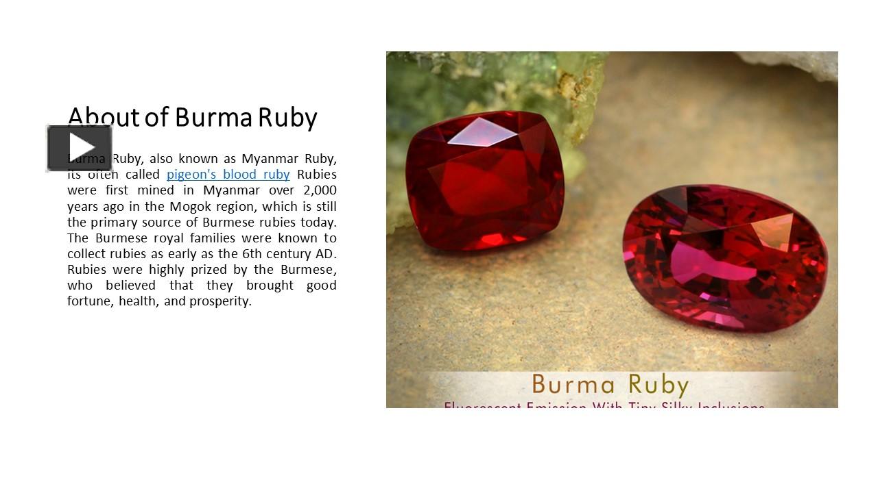 PPT – Shop natural Burma ruby gemstone online PowerPoint presentation | free to download - id ...