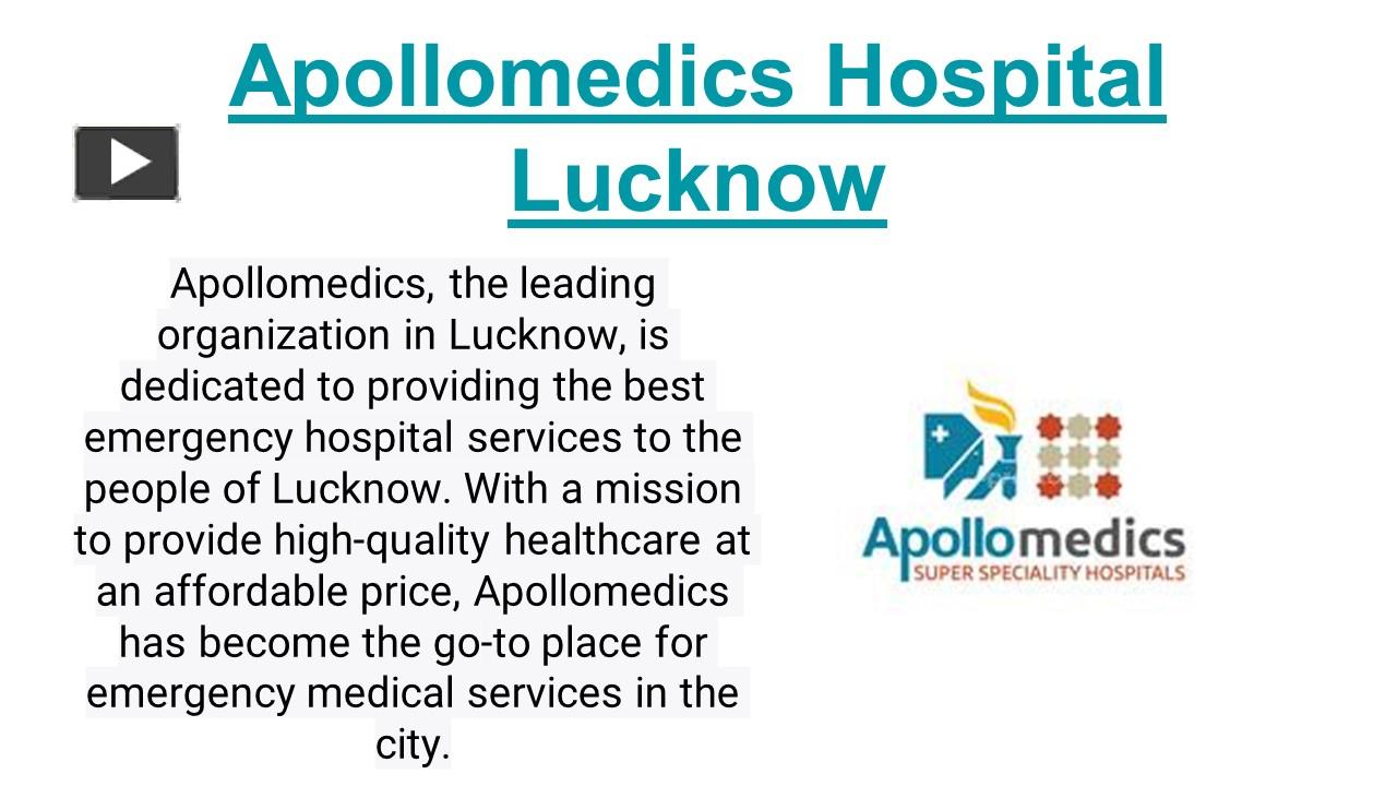Best ICU Facility Hospital in Lucknow - Apollo Hospital presentation | free to download