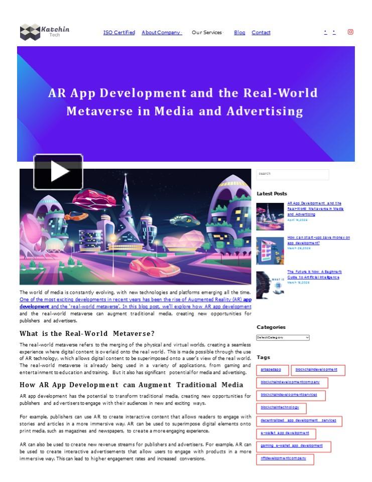 PPT – AR App Development and the Real-World Metaverse in Media and Advertising PowerPoint ...