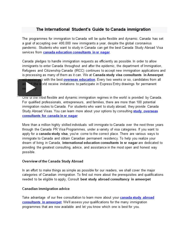 The International Student's Guide to Canada presentation | free to download