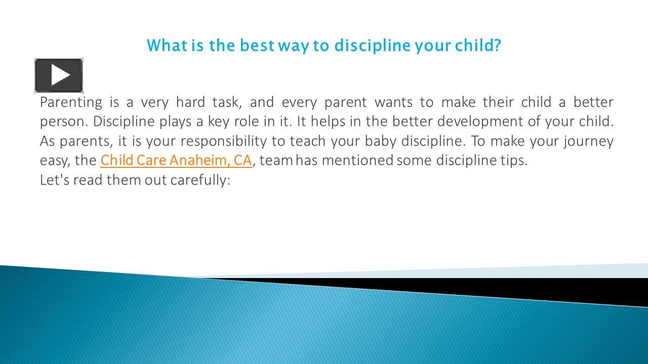 What is the best way to discipline your child? presentation | free to ...