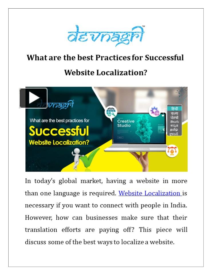 PPT – What are the best Practices for Successful Website Localization? PowerPoint presentation ...
