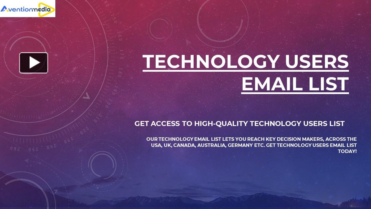 PPT – Updated Technology Users Email List Providers in USA-UK PowerPoint presentation | free to ...