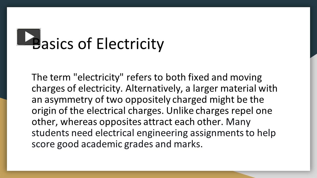 PPT – Basics of Electricity PowerPoint presentation | free to download ...