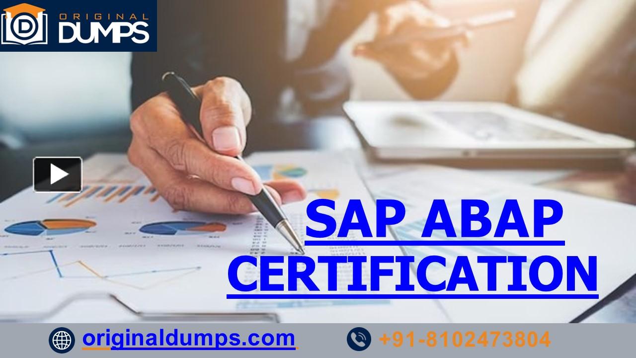PPT – SAP ABAP Certification | Original Dumps PowerPoint presentation | free to download - id ...