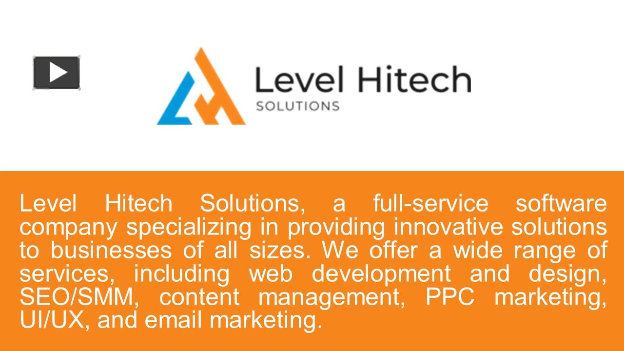 Best Digital Marketing Services - Level Hitech presentation | free to download