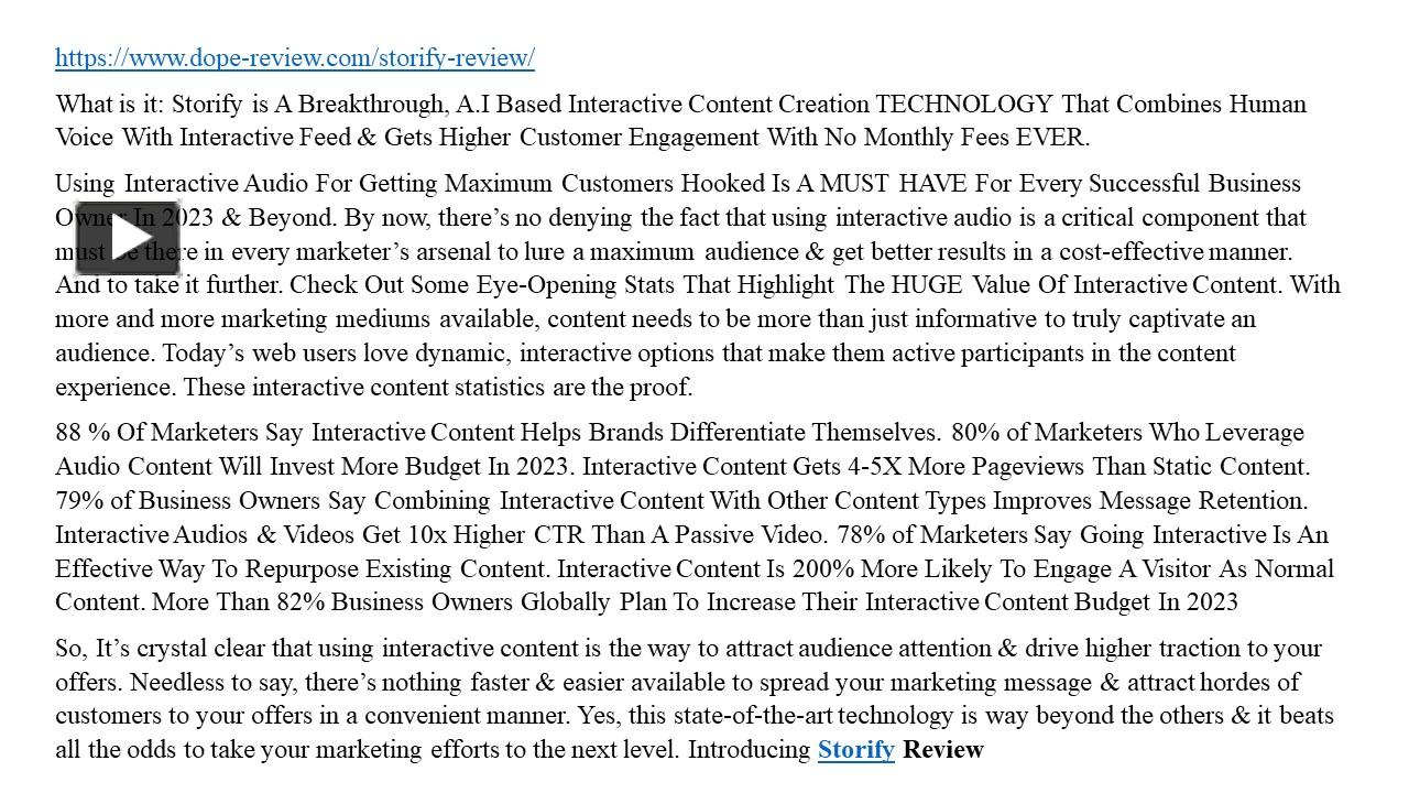 Storify Review presentation | free to download