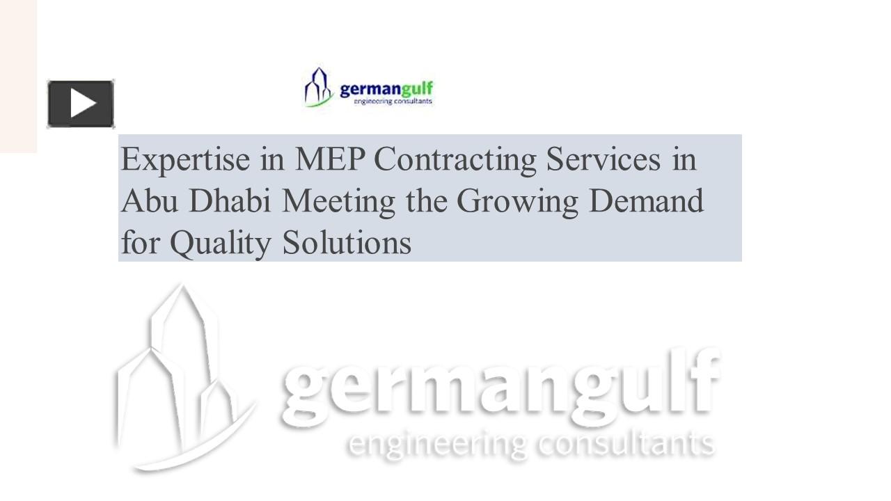 Expertise in MEP Contracting Services in Abu Dhabi: Meeting the Growing Demand for Quality ...
