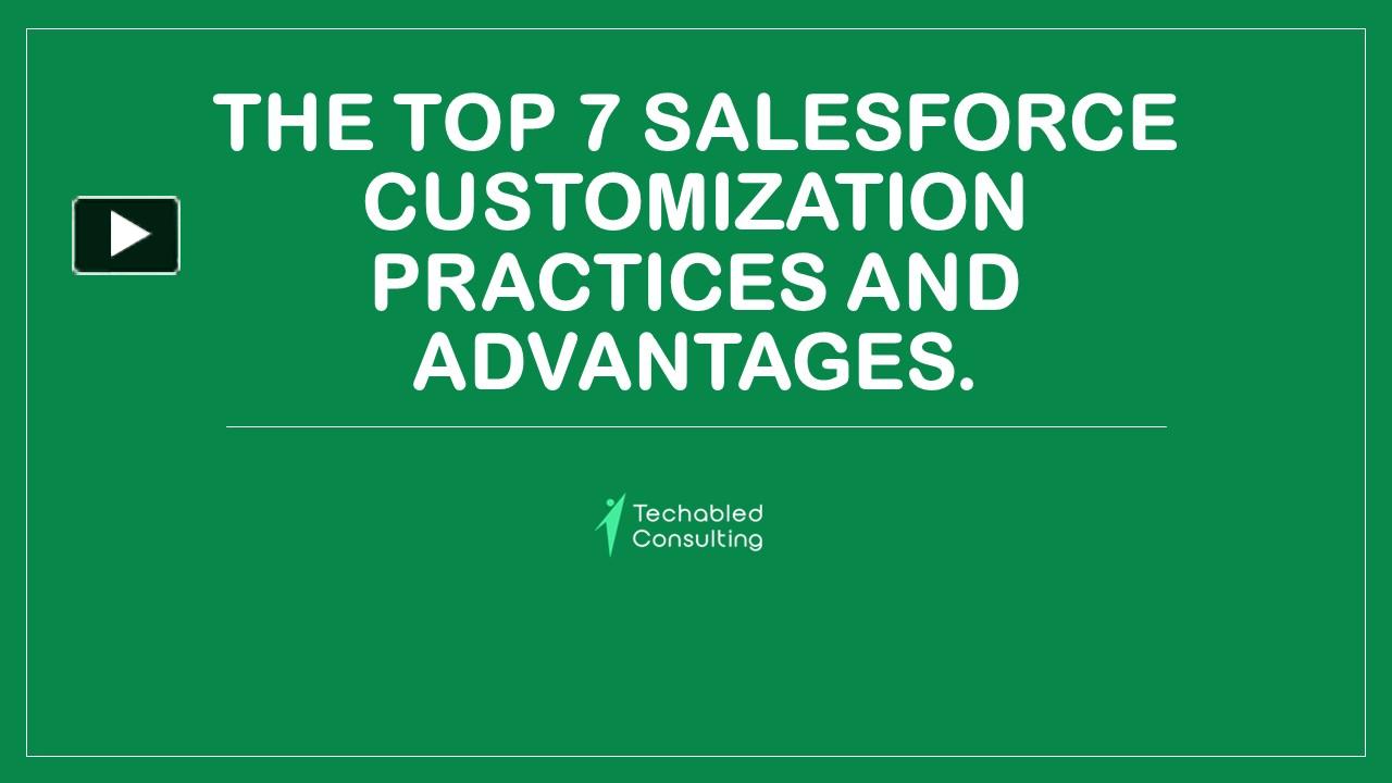Ppt Learn More About Salesforce Customization Consultants By Reading