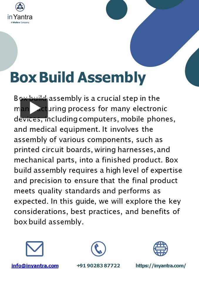Box Build Assembly - Inyantra presentation | free to download