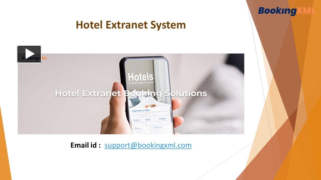 Hotel Extranet System presentation | free to download