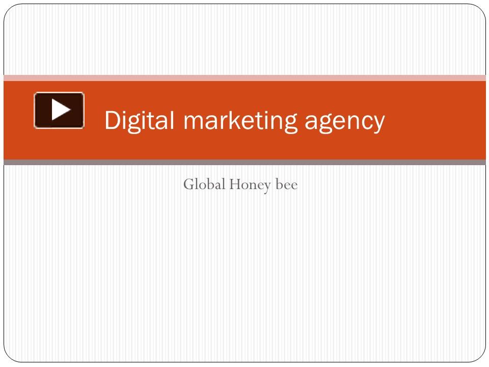Digital marketing Agency Global Honey Bee presentation | free to download