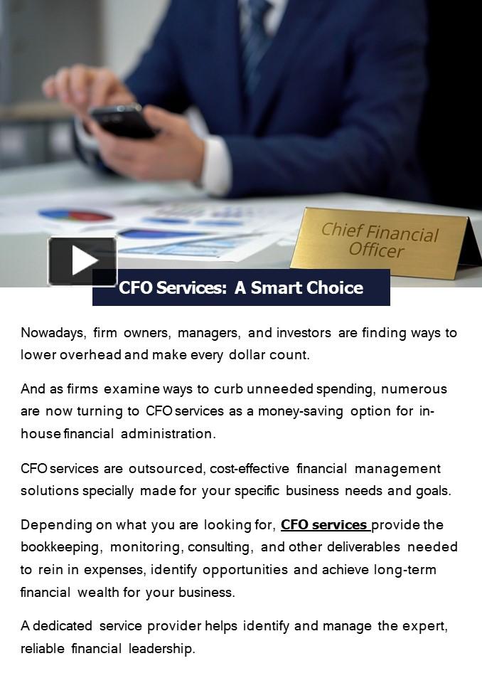 PPT – CFO Services: A Smart Choice PowerPoint presentation | free to download - id: 96cd2c-MmQ2O