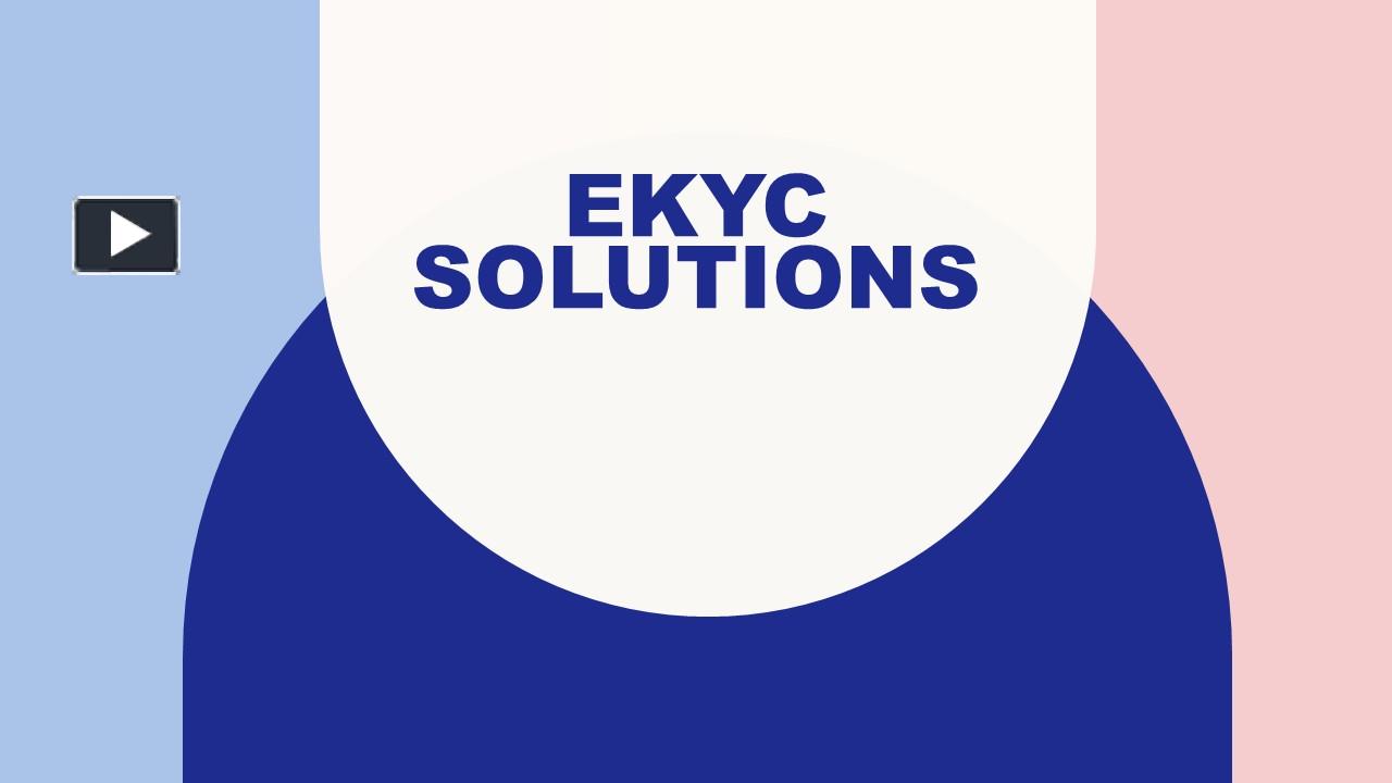EKYC Solutions | EKYC Solution | Meon Technologies presentation | free to download