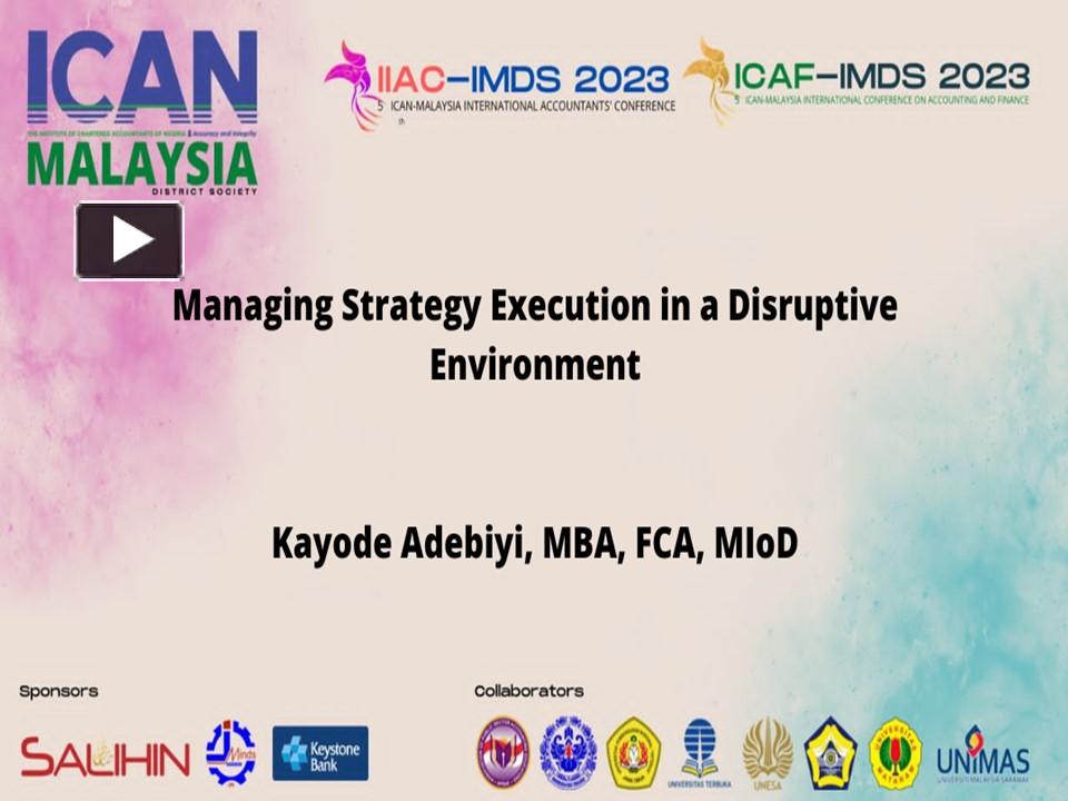 Ppt Managing Strategy Execution In A Disruptive Environment Powerpoint Presentation Free To