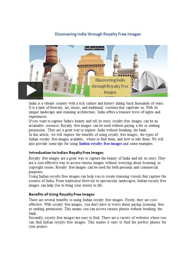 PPT – Discovering India through Royalty Free Images PowerPoint presentation | free to download ...