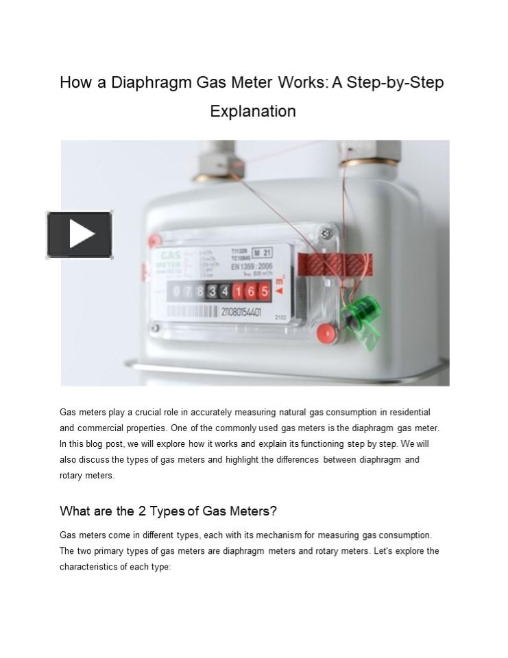 How a Diaphragm Gas Meter Works: A Step-by-Step Explanation presentation | free to download