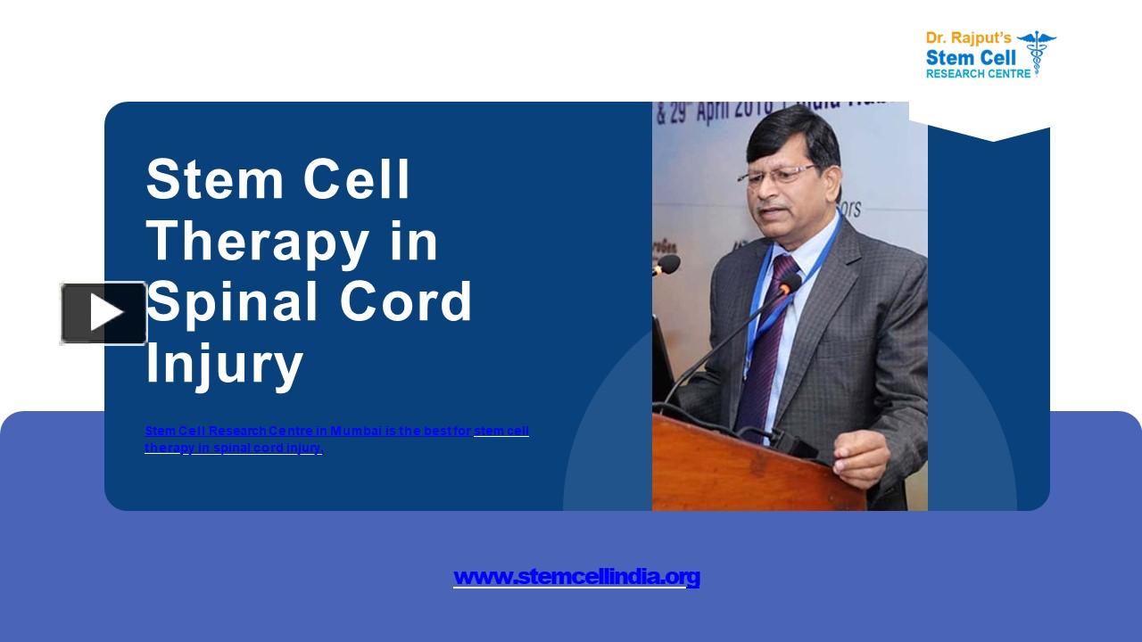 stem cell therapy in spinal cord injury. presentation | free to download