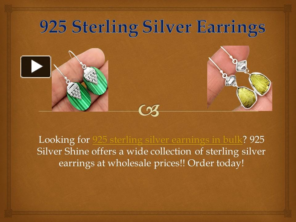 925 Sterling Silver Earrings Wholesaler presentation | free to download
