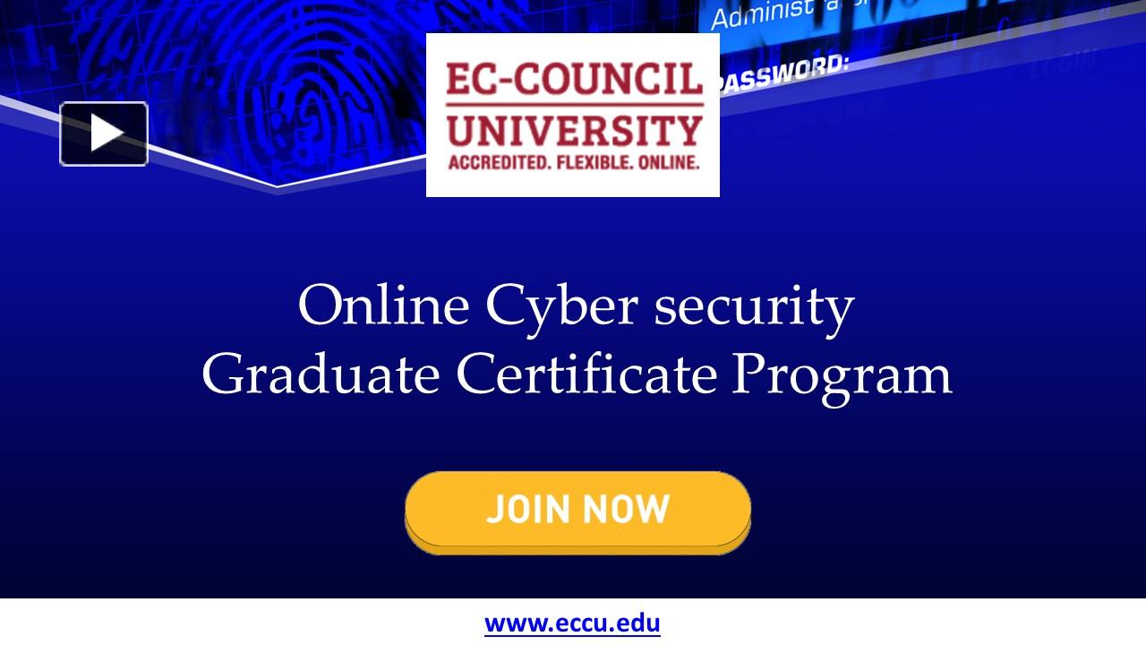 How Anyone Can Appear in Online Cybersecurity Graduate Certificate Program presentation | free ...