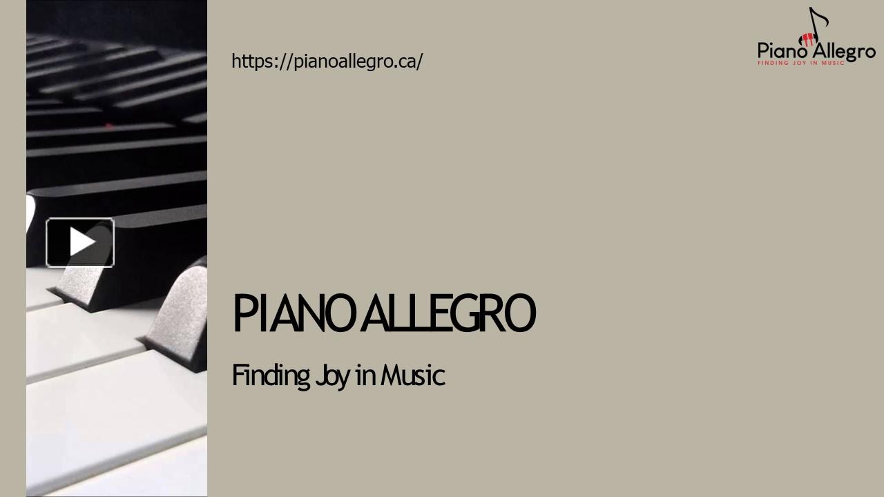 Professional Piano Lessons | Piano Allegro presentation | free to download