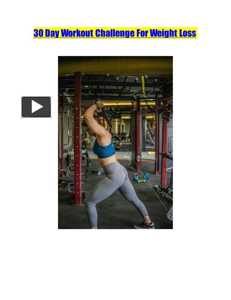 30 Day Workout Challenge For Weight Loss presentation | free to download