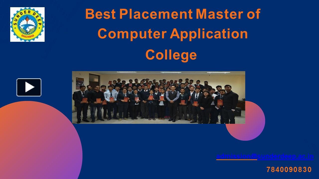 PPT – Best Placement Master of Computer Application College | MCA Course PowerPoint presentation ...