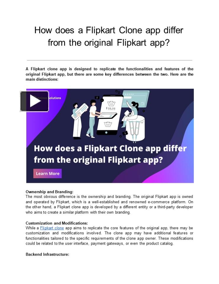 PPT – How does a Flipkart Clone app differ from the original Flipkart app? PowerPoint ...
