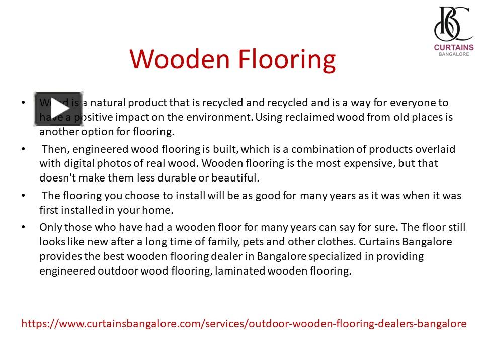 PPT – Wooden Flooring Dealer in Bangalore-Outdoor Wood Flooring PowerPoint presentation | free ...