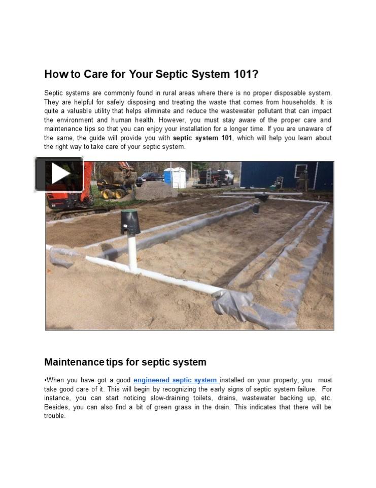PPT – How to Care for Your Septic System 101 (1) PowerPoint presentation | free to download - id ...