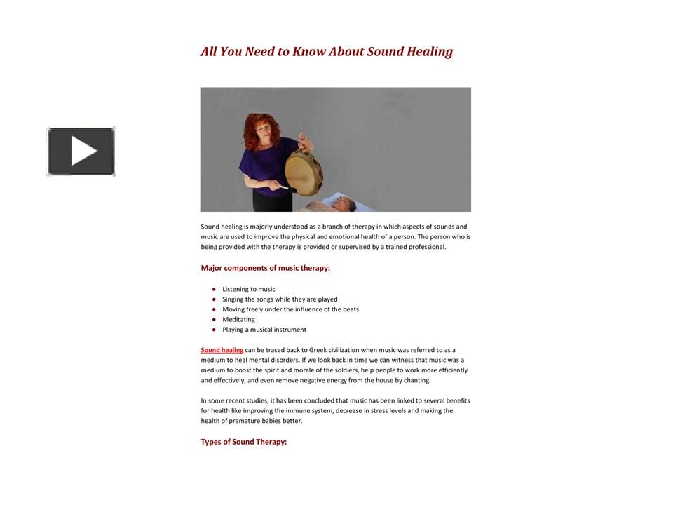 PPT – All You Need to Know About Sound Healing PowerPoint presentation ...