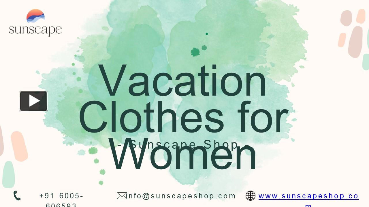 Vacation Clothes for Women - Sunscape Shop presentation | free to download
