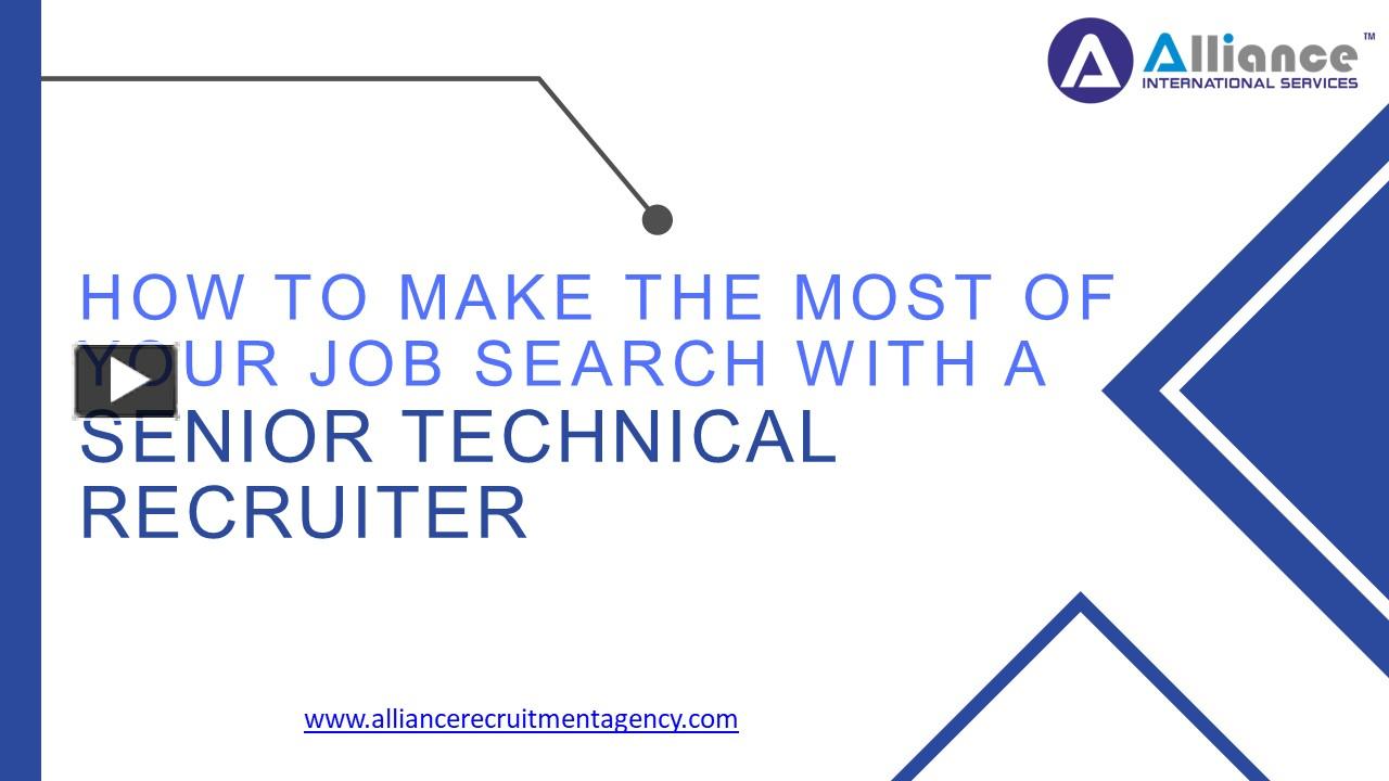 How to make the most of your job search with a Senior Technical ...