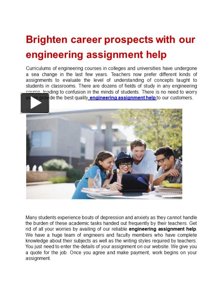 PPT – Brighten career prospects with our engineering assignment help PowerPoint presentation ...