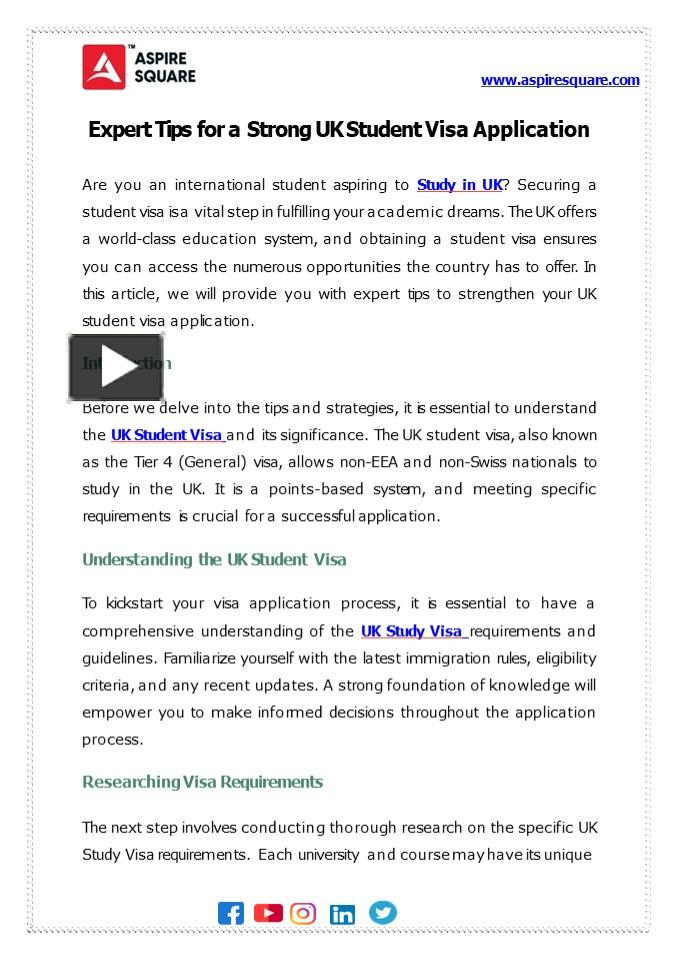 PPT – Expert Tips for Strong UK Student Visa Application PowerPoint ...