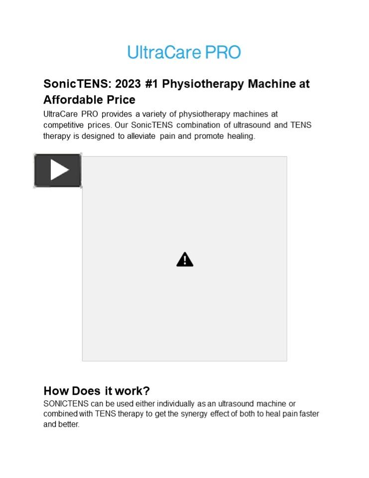PPT – The Science Behind Sonic TENS -Physiotherapy Machine at Affordable Price- UltraCare Pro ...