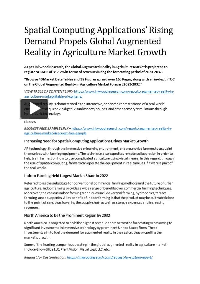 PPT – Spatial Computing Applications’ Rising Demand Propels Global Augmented Reality in ...