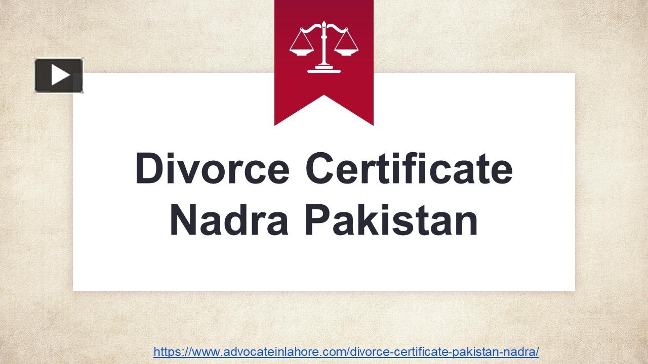 PPT – Divorce Certificate Nadra - Follow Process of Divorce Certificate Pakistan PowerPoint ...