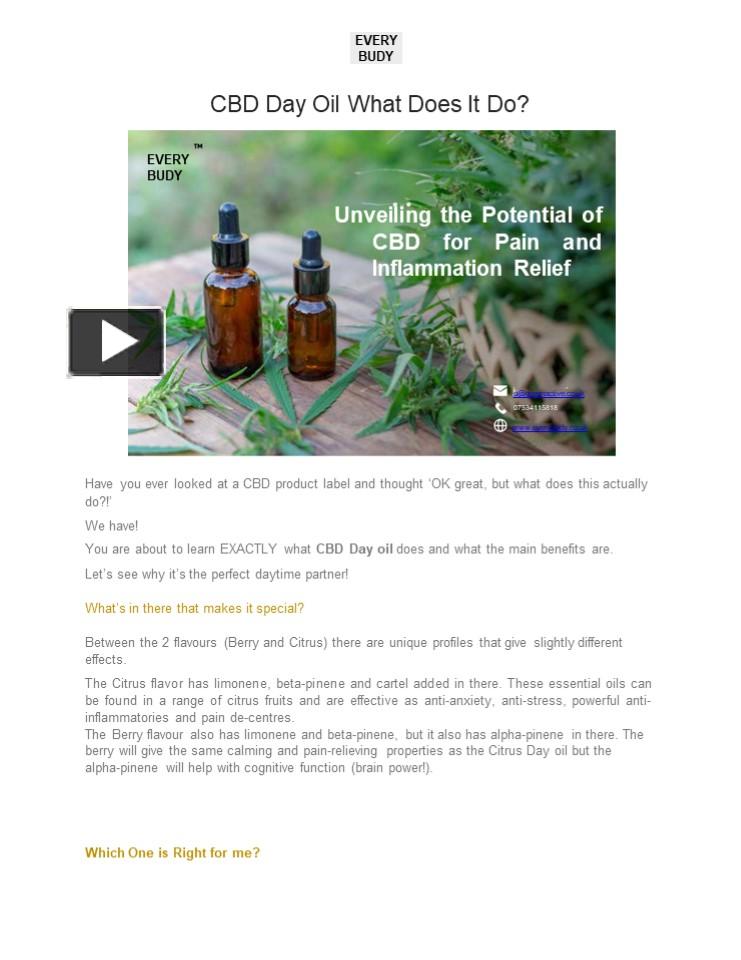 PPT – CBD Day Oil What Does It Do? PowerPoint presentation | free to download - id: 96fe36-NjllY