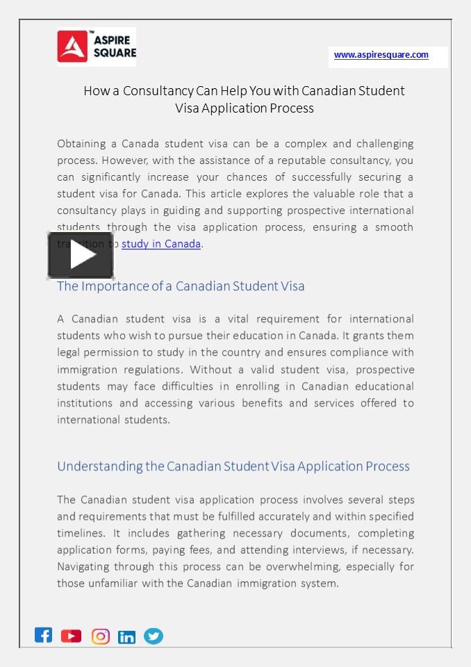 PPT – How a Consultancy Can Help You with Canadian Student Visa Application Process PowerPoint ...