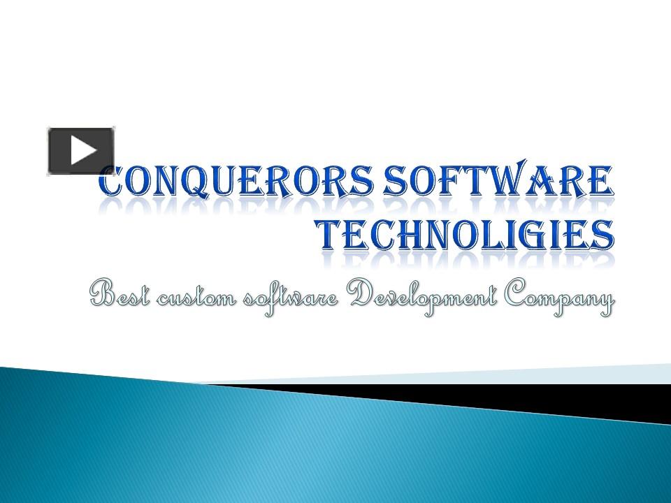 Conquerors software technologies presentation | free to download