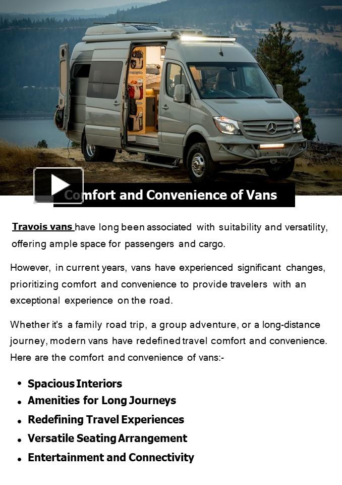 PPT – Comfort and Convenience of Vans PowerPoint presentation | free to download - id: 9701e9-MzI4N