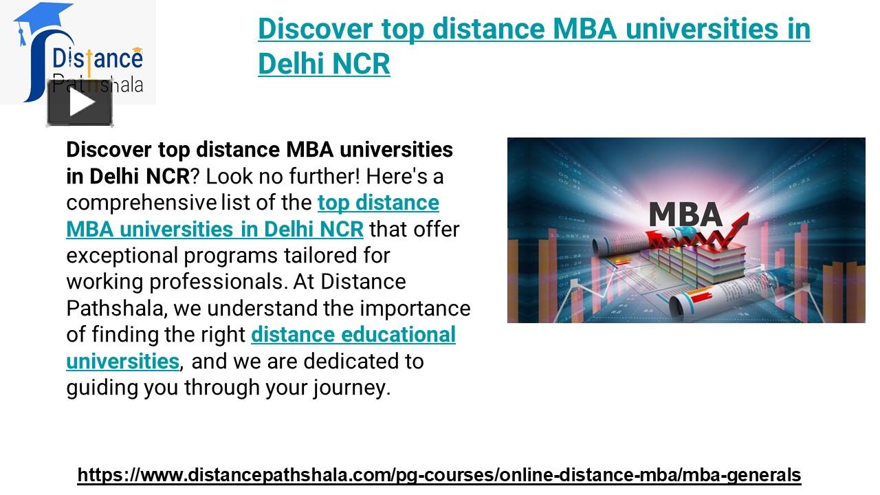 PPT – Discover top distance MBA universities in Delhi NCR (1) PowerPoint presentation | free to ...