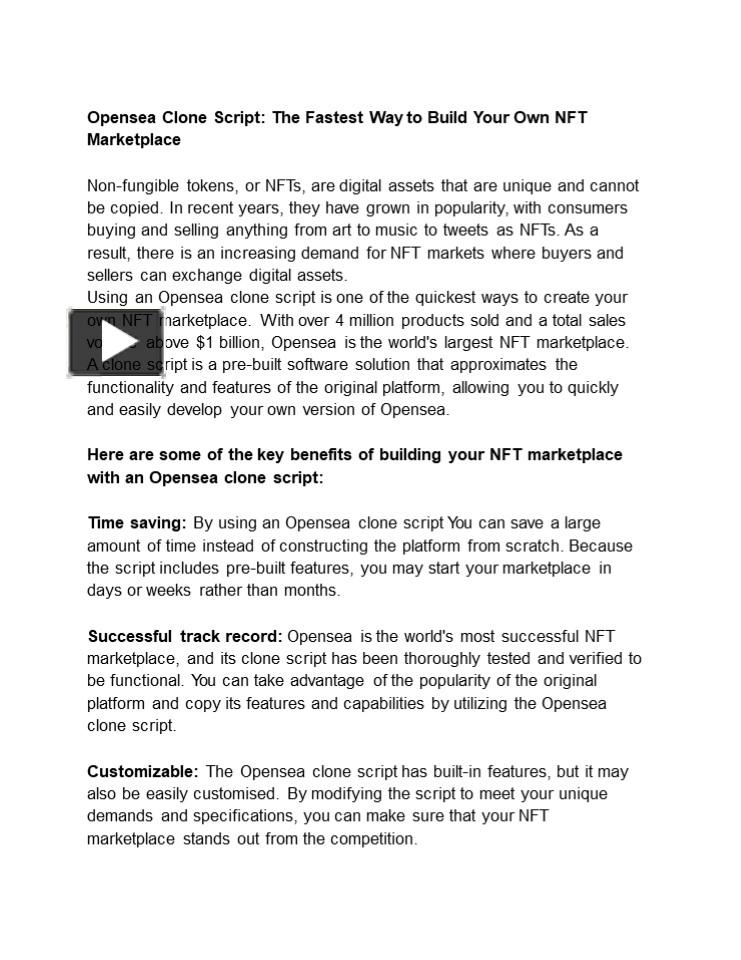 Ppt Launch An Nft Maketplace Like Opensea Powerpoint Presentation Free To Download Id 