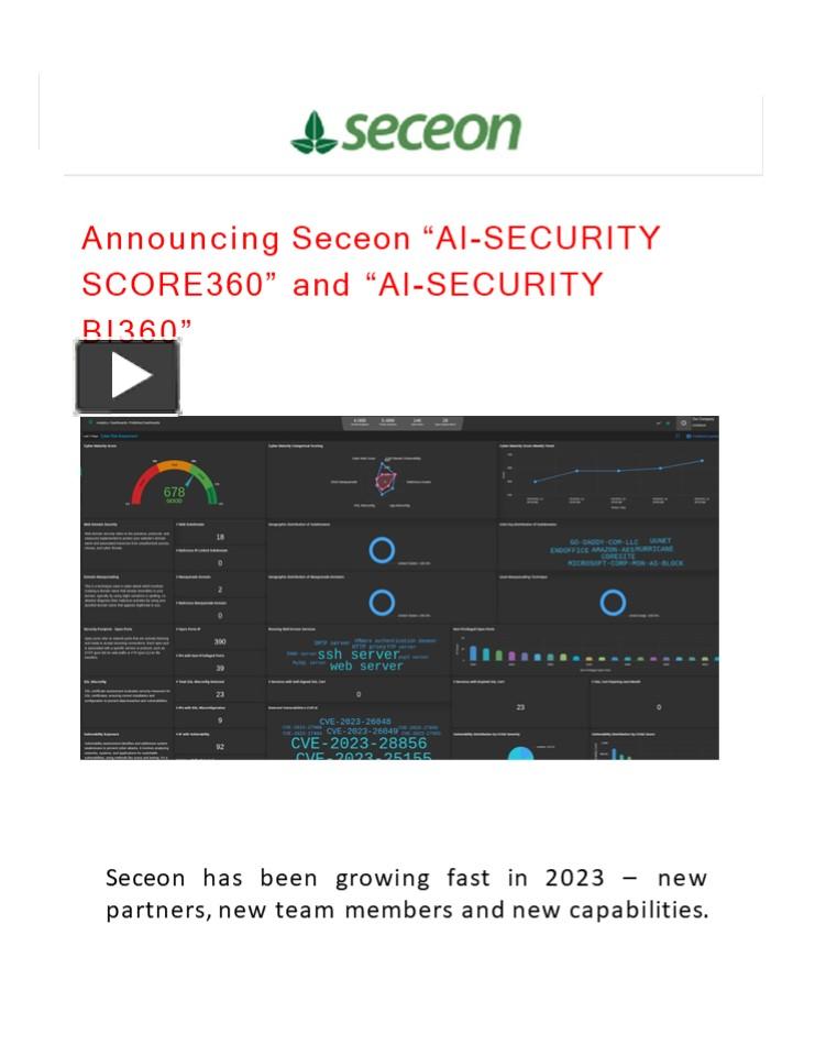 PPT – Announcing Seceon _AI-SECURITY SCORE360_ and _AI-SECURITY BI360'' PowerPoint presentation ...