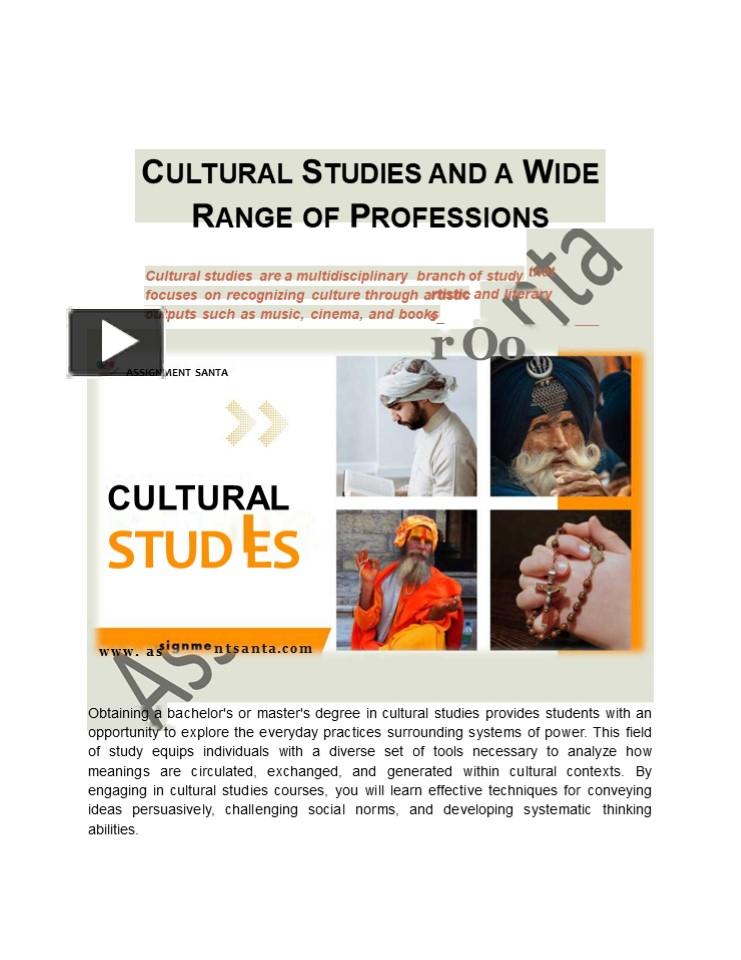 PPT – Cultural Studies and a Wide Range of Professions PowerPoint ...