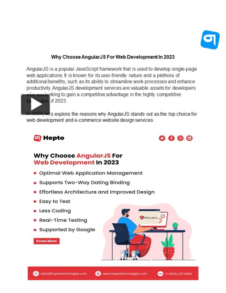 Why Choose Angularjs For Web Development In 2023 Presentation Free To