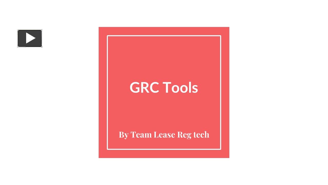 GRC Tool software presentation | free to download