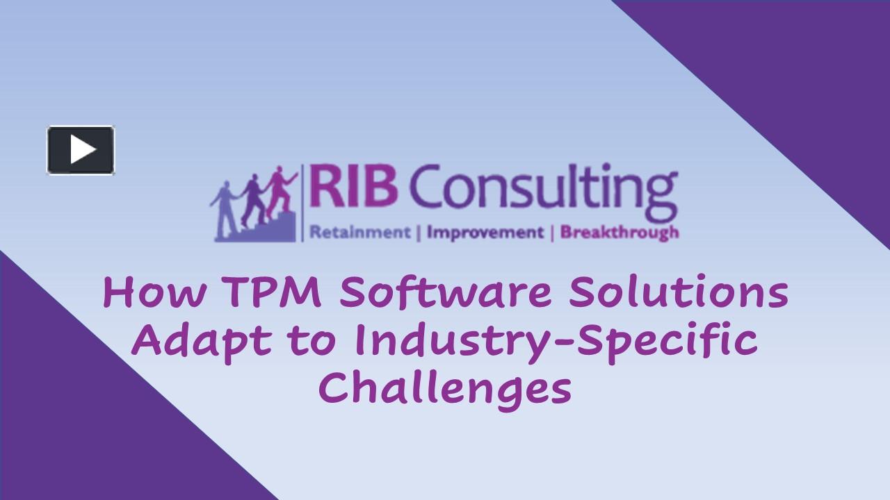 PPT – TPM Software Solutions: Adapting to Industry-Specific Maintenance Challenges PowerPoint ...