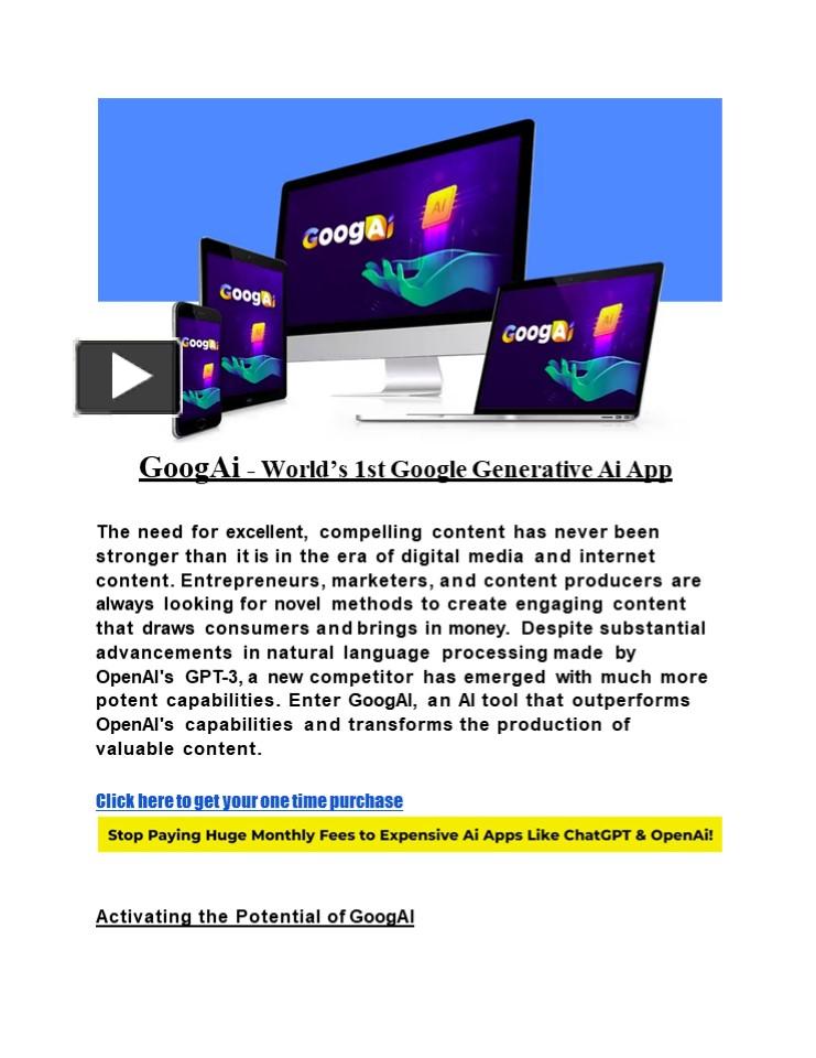 1st Google Generative Ai app presentation | free to download